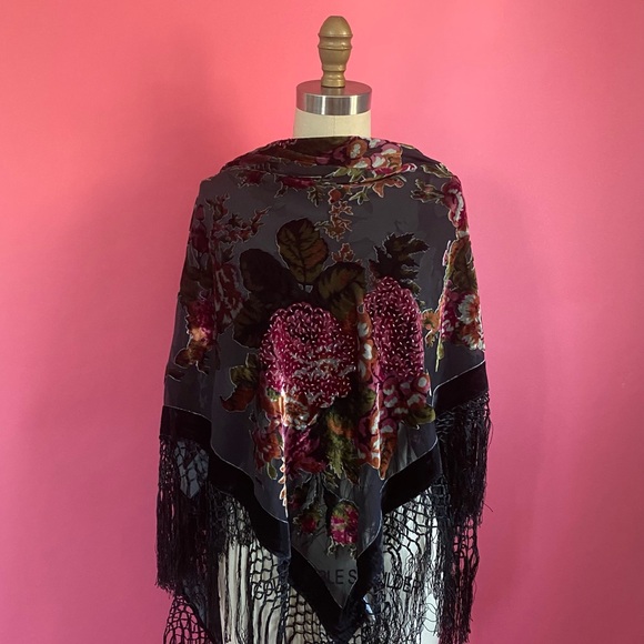 Vintage | Accessories | Vintage 8s90s Large Silk Blend Goth Fairy ...